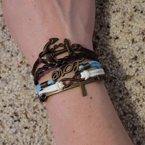 Ashley Bridget | Jewelry | Ashley Bridget Leather Bracelet | Poshmark